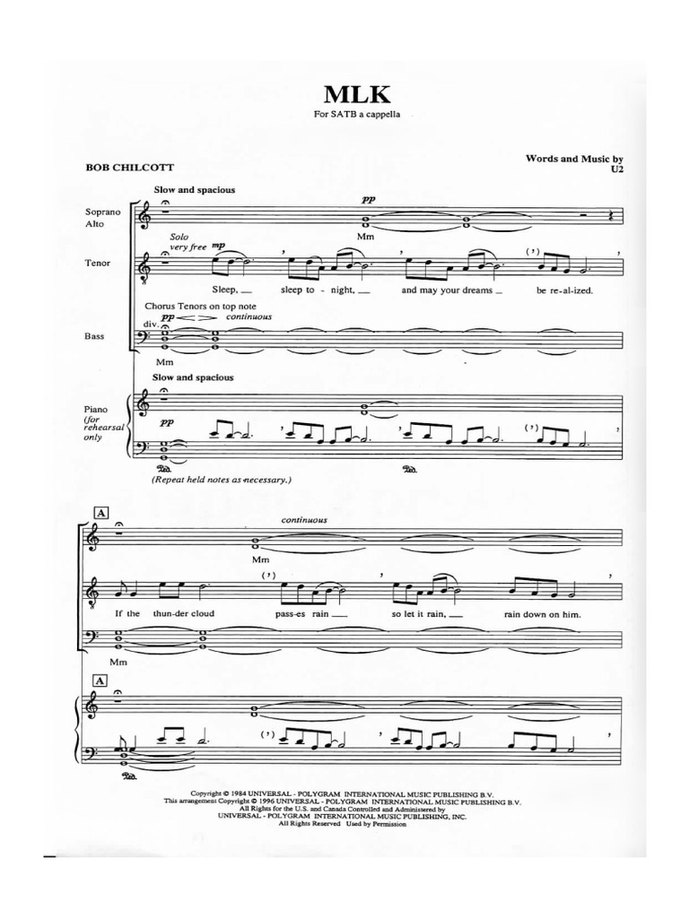 MLK (Satb) | PDF