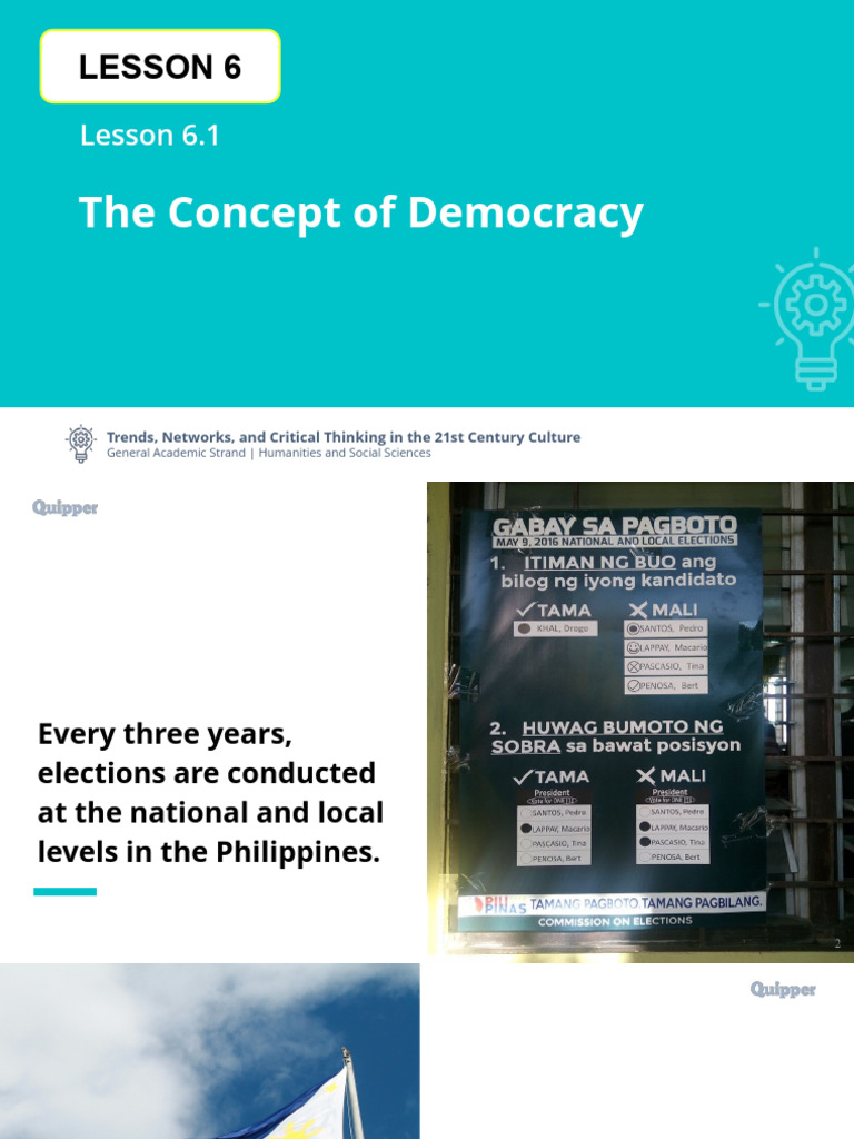 Lesson 6.1 The Concept of Democracy | PDF | Democracy | Political ...