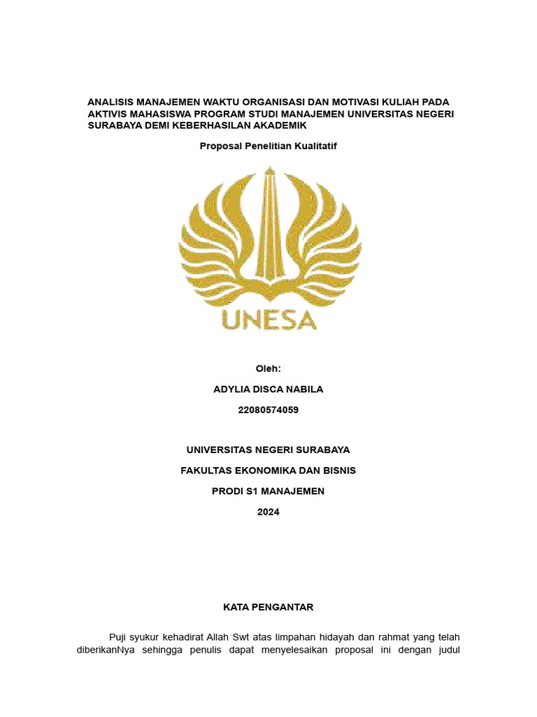 Adylia Disca//Proposal Kualitatif Studi Kasus | PDF