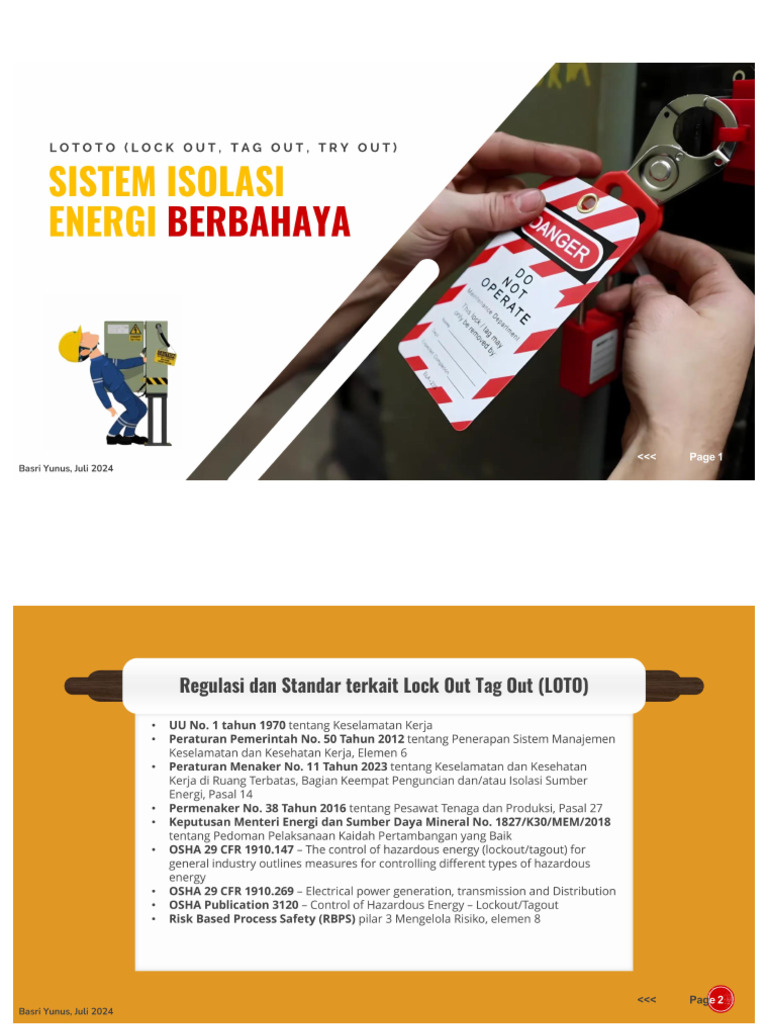 LOTOTO (Lockout, Tagout, Tryout) | PDF