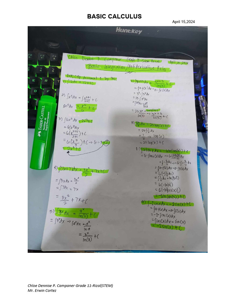 Basic Calculus Concepts for Students | PDF | Wellness