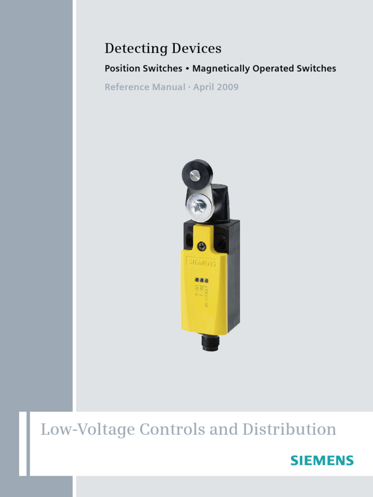 Siemens Position Switches Manual | PDF | Electrical Connector | Switch