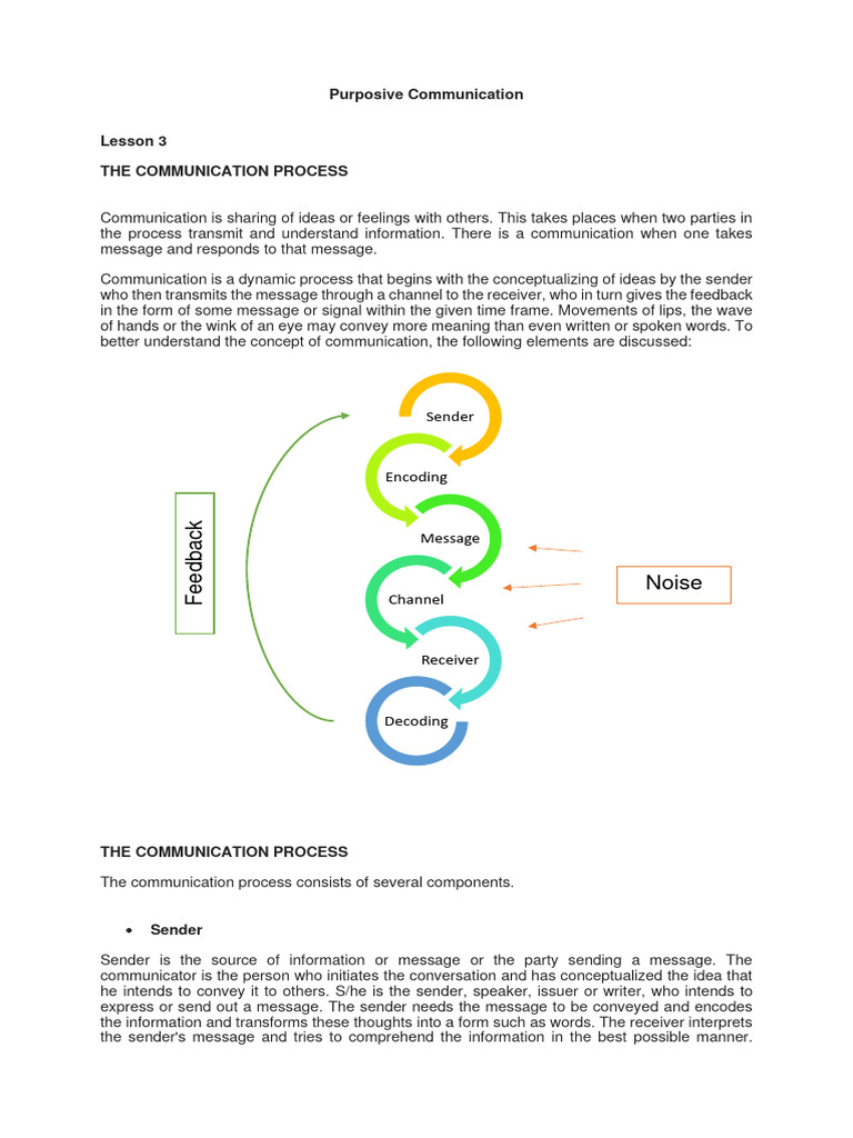 Communication Process Basics | PDF | Communication | Nonverbal Communication