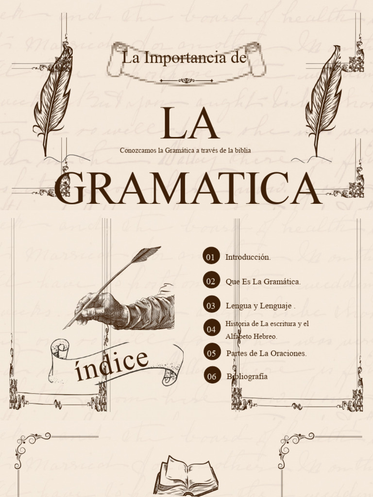 Presentación de La Gramatica | PDF | Gramática | Escritura