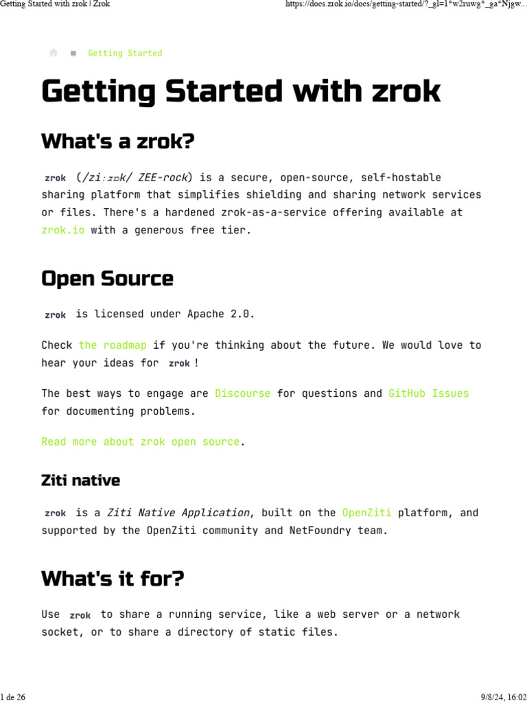 Getting Started with zrok Guide | PDF | Proxy Server | World Wide Web