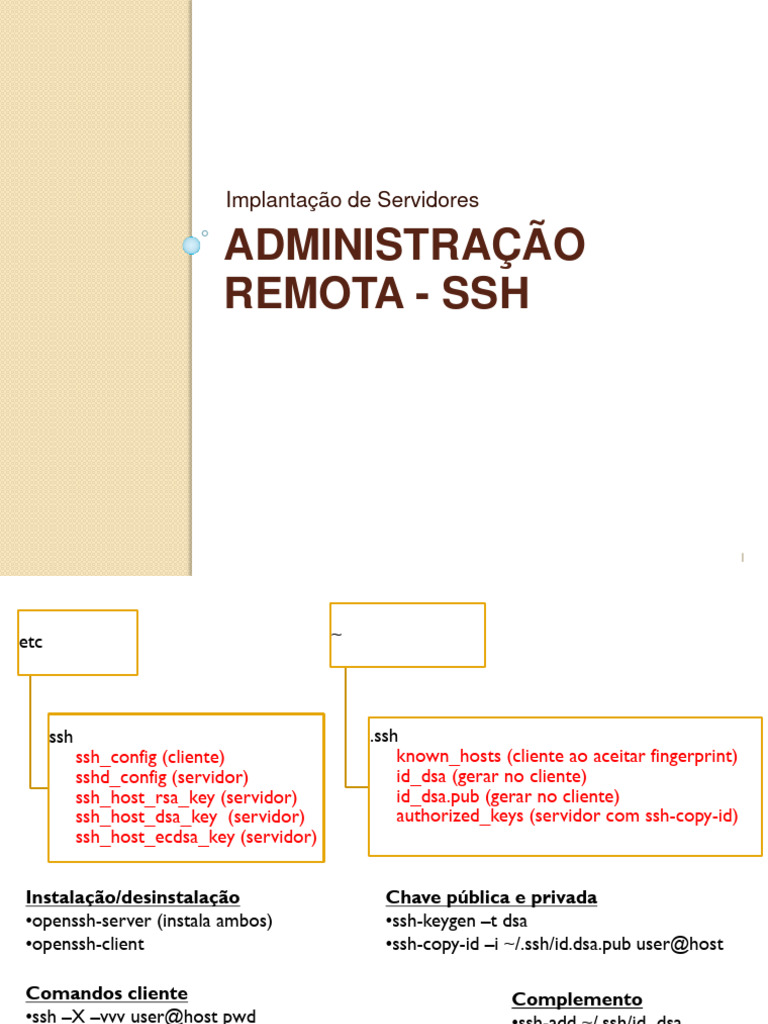 01 SSH - Secure Shell 22-04 | PDF | Cápsula segura | Ciência da Computação