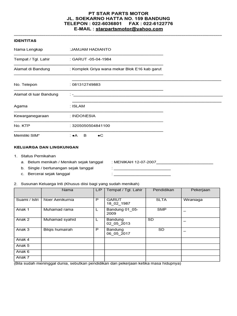 Form Interview SPM | PDF