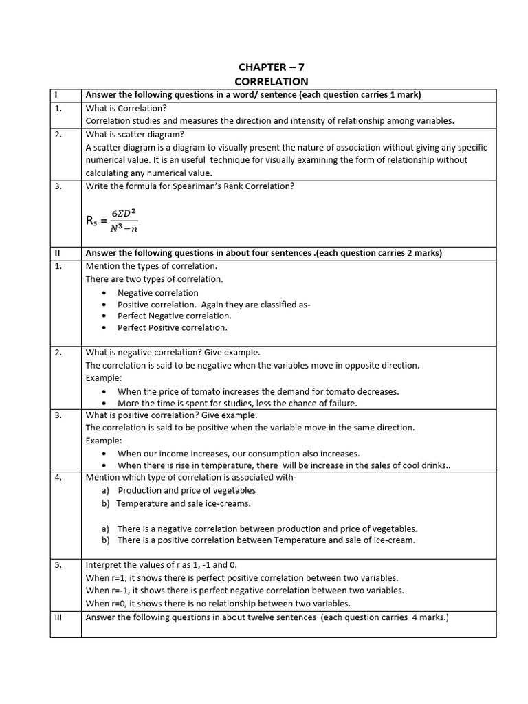 Correlation Pdf Statistical Analysis Teaching Mathematics