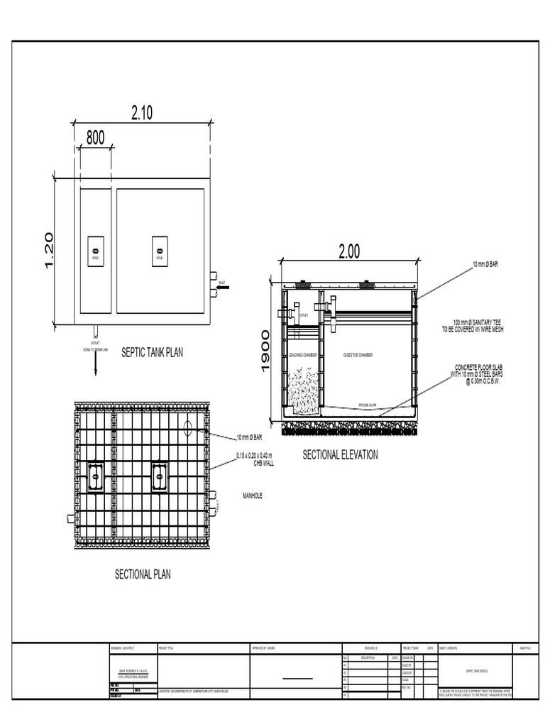 Septic Tank Design and Details | PDF | Hydraulic Engineering | Building ...
