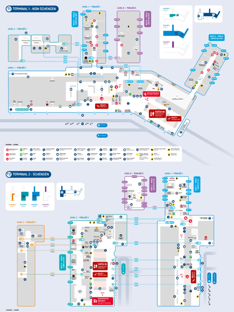 Mapa Letiste Praha - Prague Airport Map - Q3 - 2024 | PDF