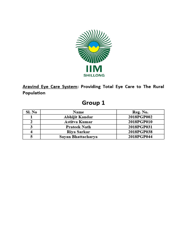 Aravind Eye Care | PDF | Patient | Hospital