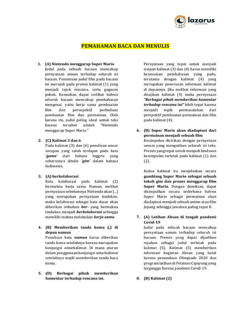 (Pembahasan) PBM Dan PPU 002 | PDF