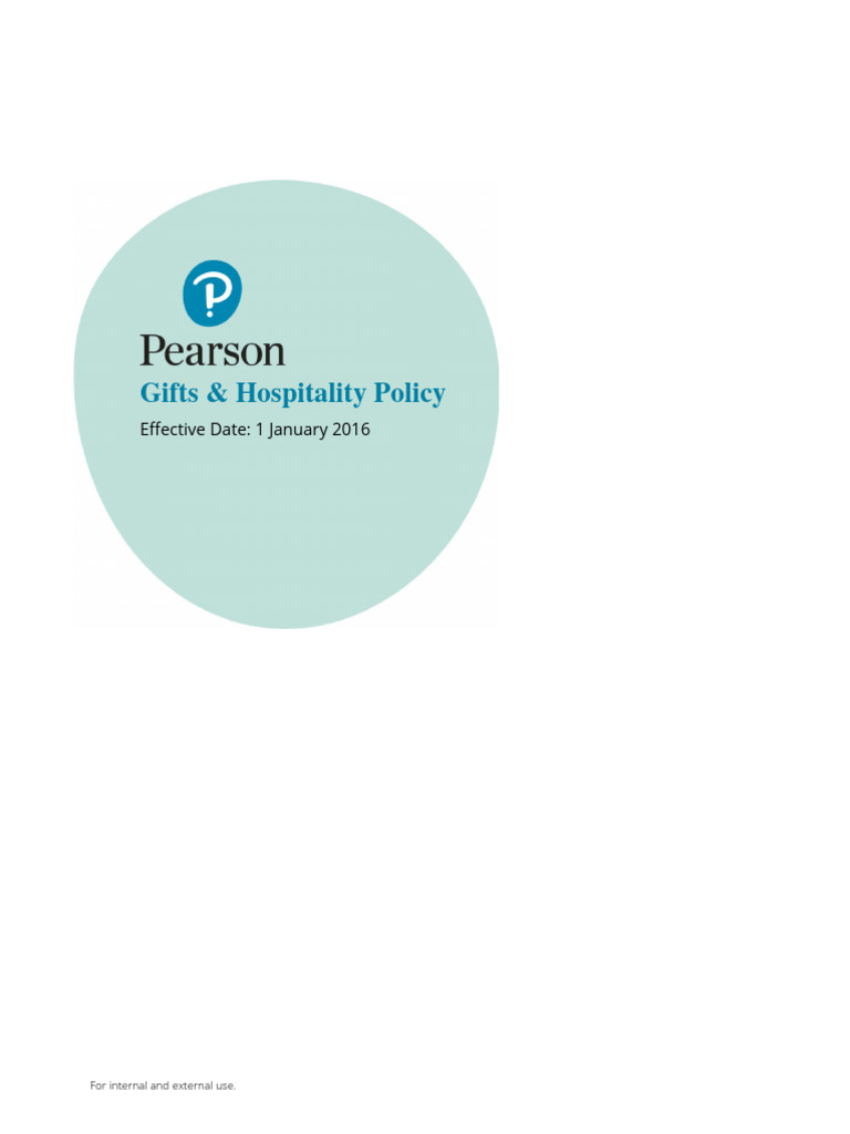 Gifts Hospitality Policy | PDF | Gift | Bribery