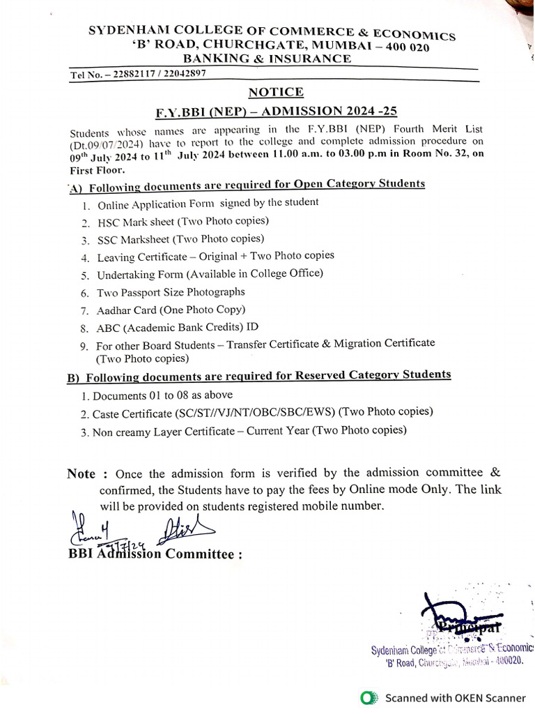 BBI 4th merit list Final | PDF