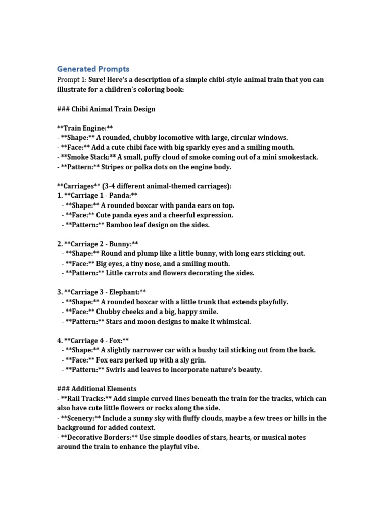 Prompts gpt | PDF | Pattern | Elephant