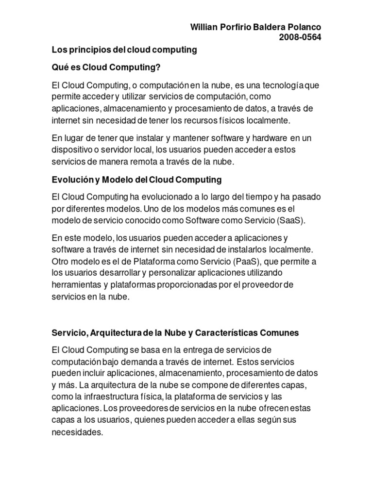 Examen Parcial | PDF | Computación en la nube | Software como servicio