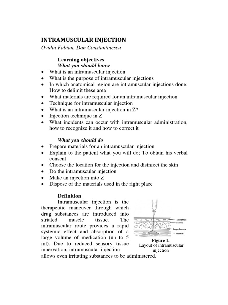 Chir Eng 15 Intramuscular Injection | PDF | Injection (Medicine ...