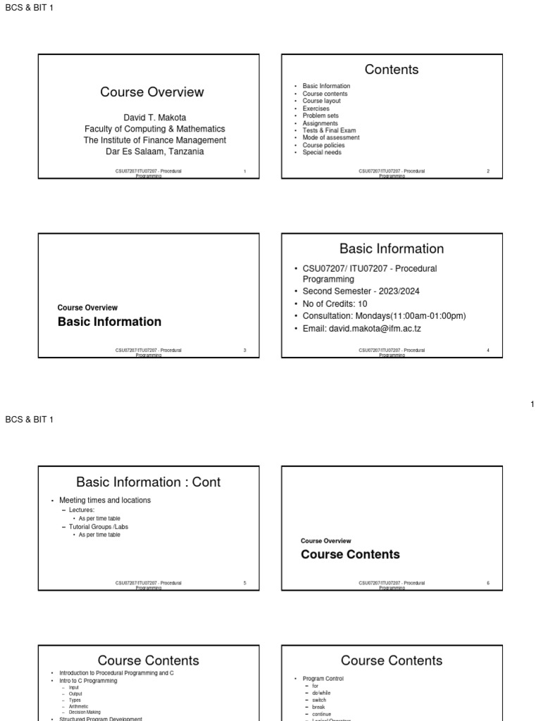 1 Course Overview Pdf Computer Programming Pointer Computer Programming 