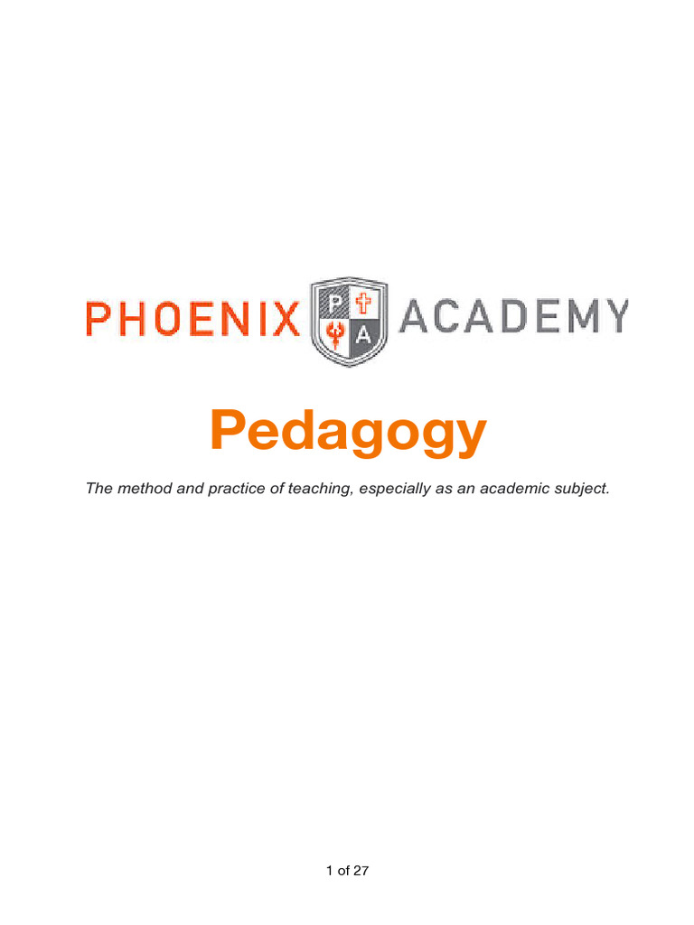 Pedagogy Revised 30.01.2023 | PDF | Learning | Curriculum