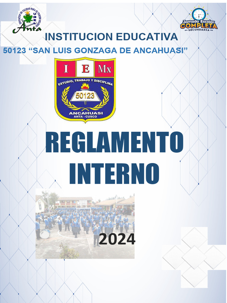 Reglamento Interno - 2024 SLG | PDF | Maestros | Enseñando