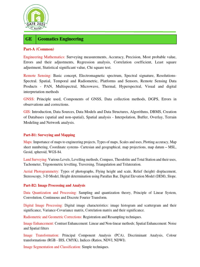 GATE - GE - 2025 - Syllabus | PDF | Science & Mathematics | Technology ...