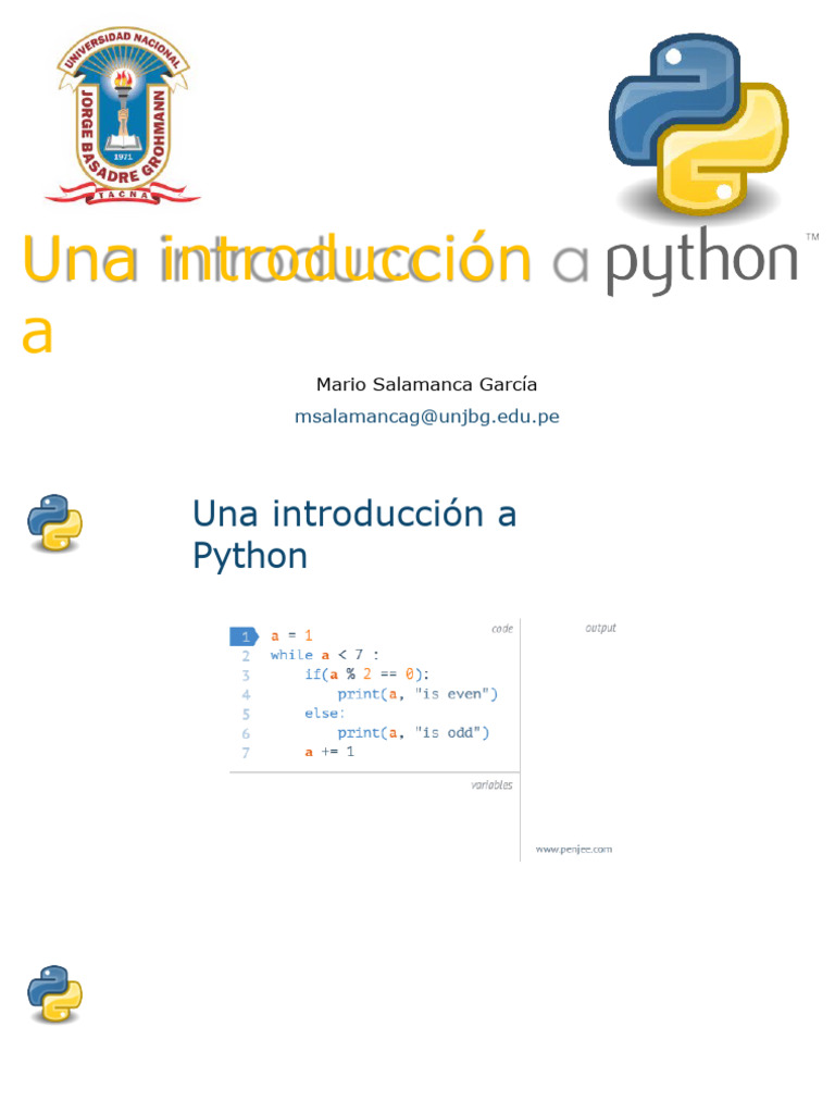 Introducción A Phyton | PDF | Lenguaje de programación | Python (lenguaje de programación)