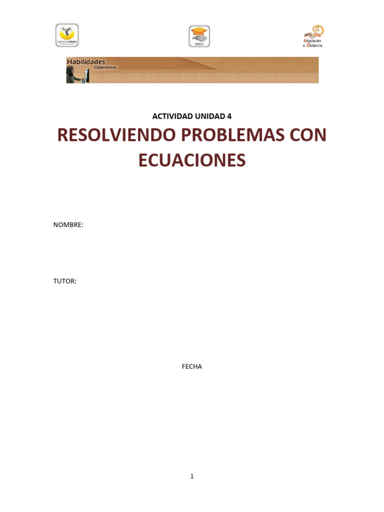 Formato Actividad U4 HO | PDF