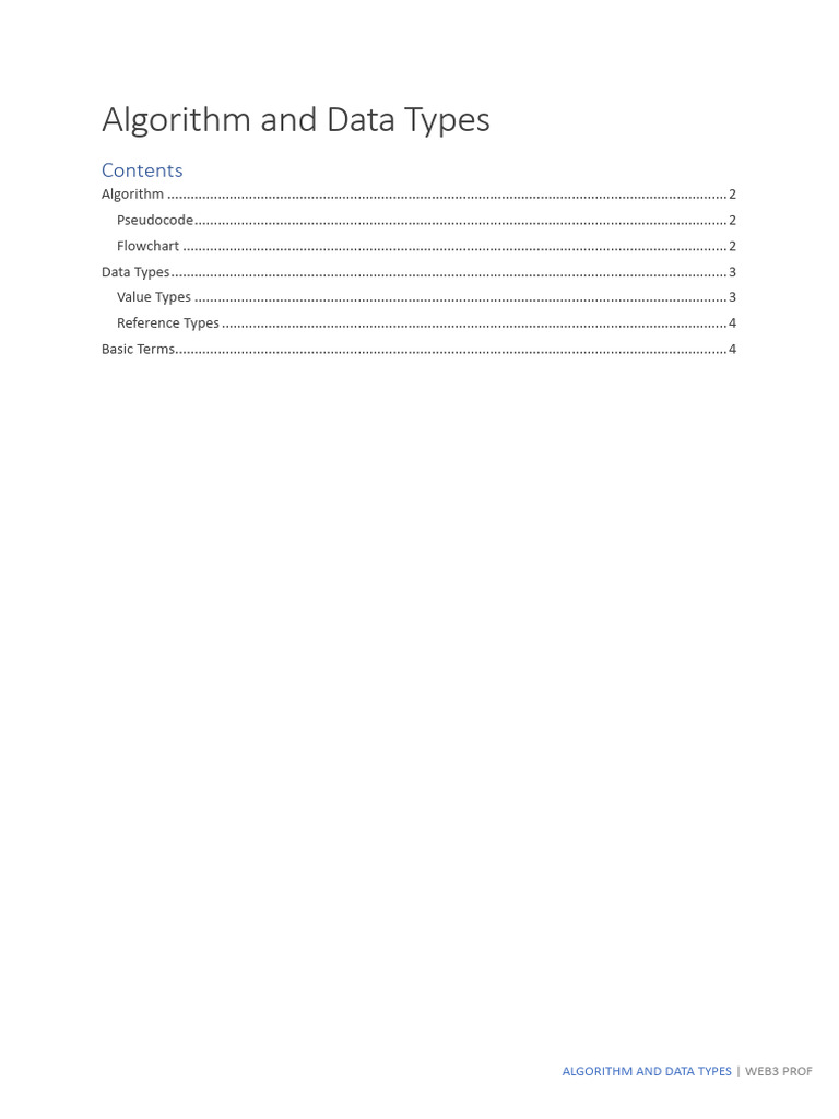 Beginner Algorithm and Data Types Solidity | PDF Beginner Algorithm and Data Types Solidity | PDF