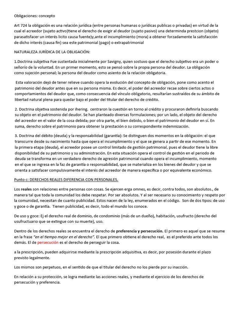 Obligaciones Resumen Final | PDF | Pagos | Bienes (Ley)