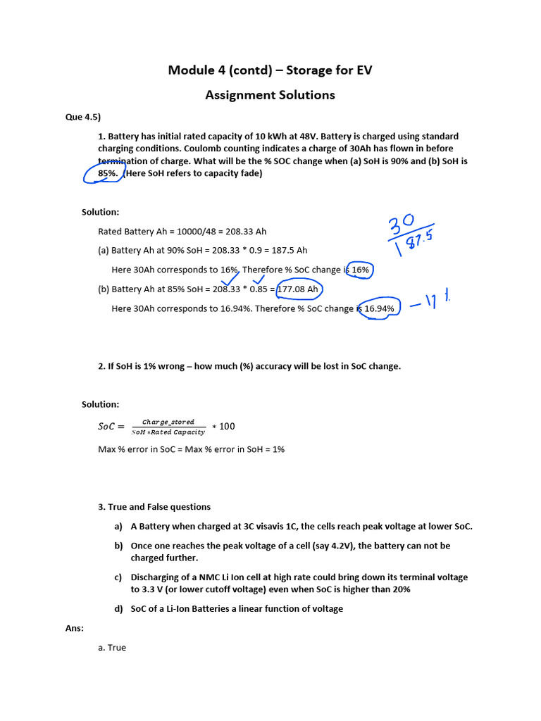 Week 5 Assignment Solutions - Upload | PDF | Lithium Ion Battery ...
