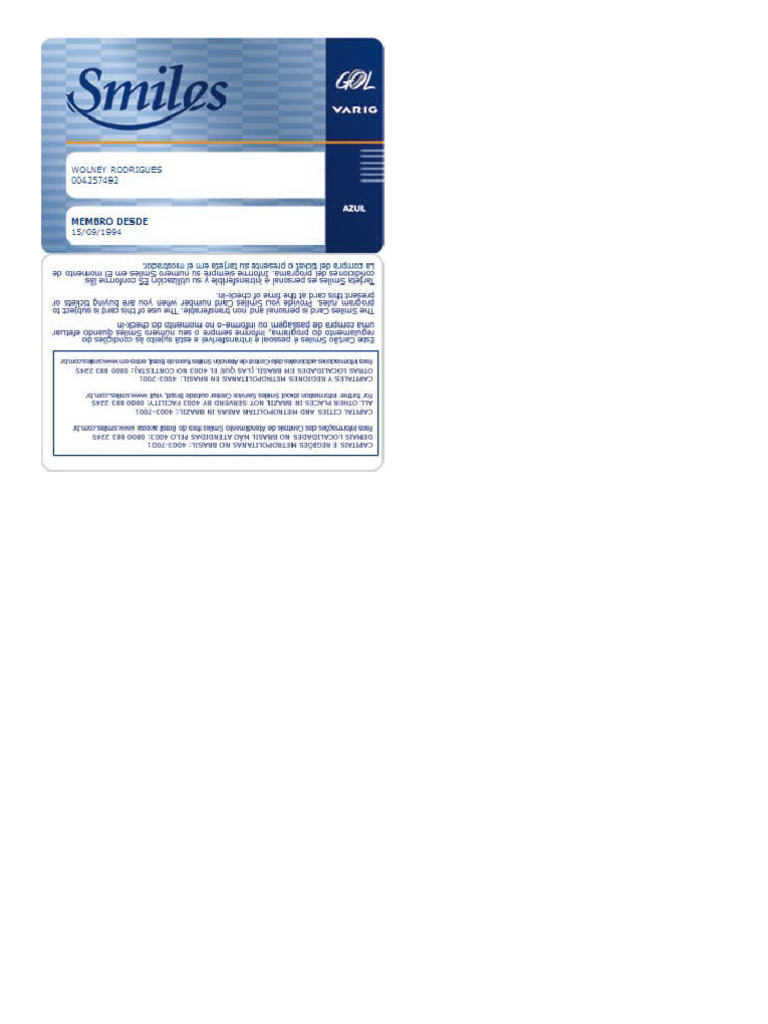Cartão Smiles | PDF