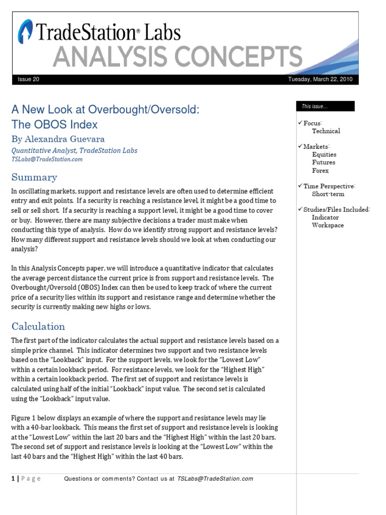 A New Look at Overbought-Oversold The OBOS Index | PDF | Financial ...