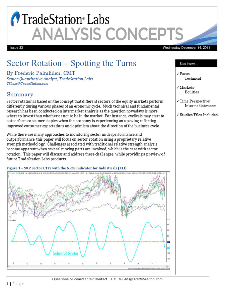 Sector Rotation Analysis with NRSS | PDF | Financial Markets | Private ...