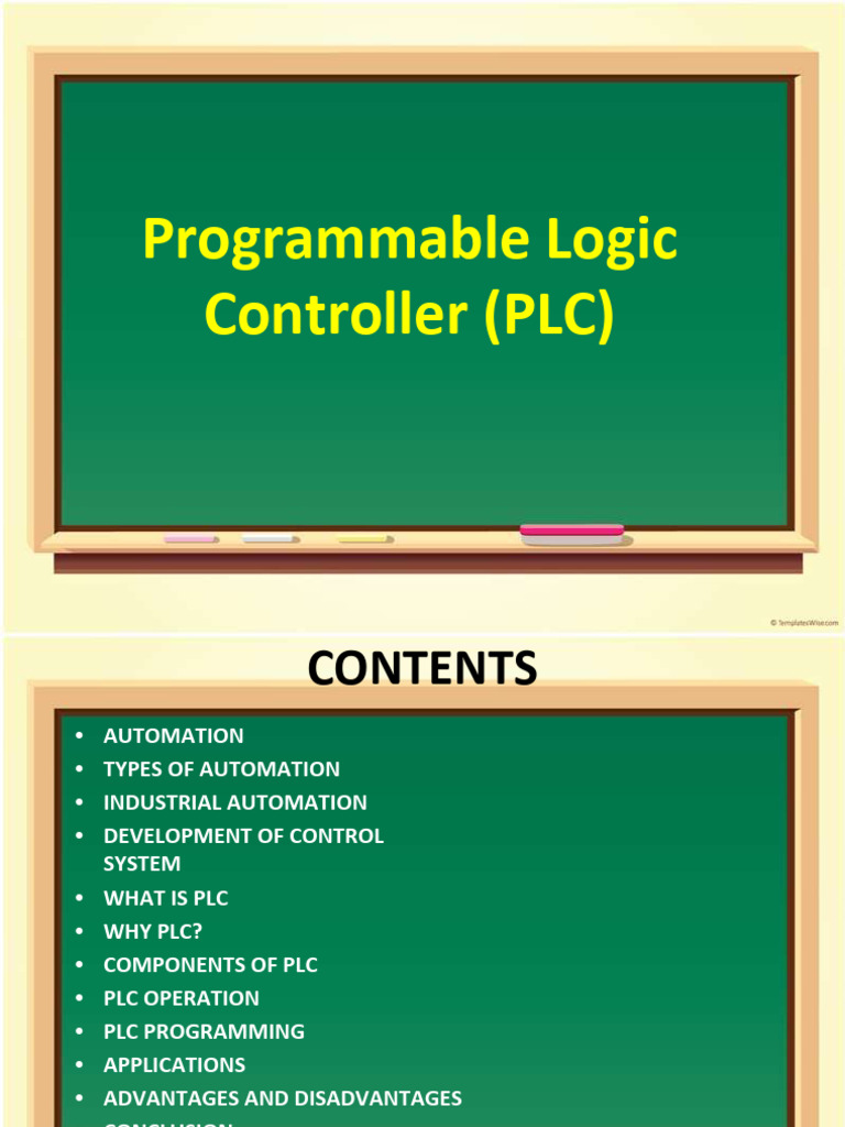 Programmable Logic Controller Plc Pdf Programmable Logic Controller Automation