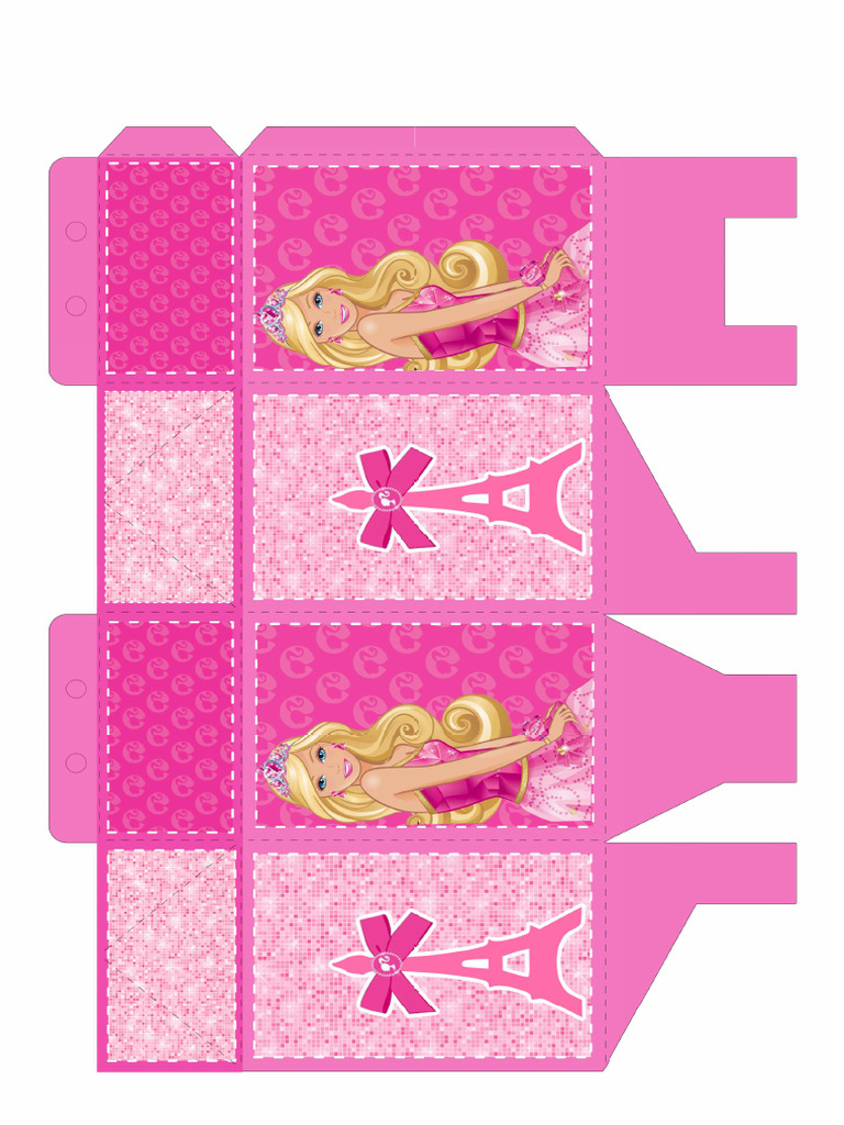 Moldes Gratis Kit Festa Personalizado Barbie Caixa Milk | PDF