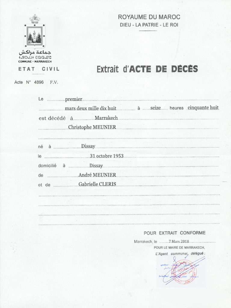 Certificat De Décès Cas De Figure – XXASM