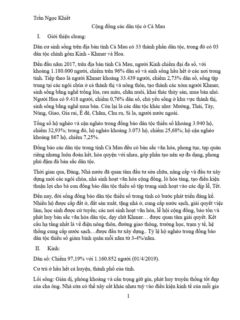 C NG Đ NG Các Dân T C Cà Mau | PDF