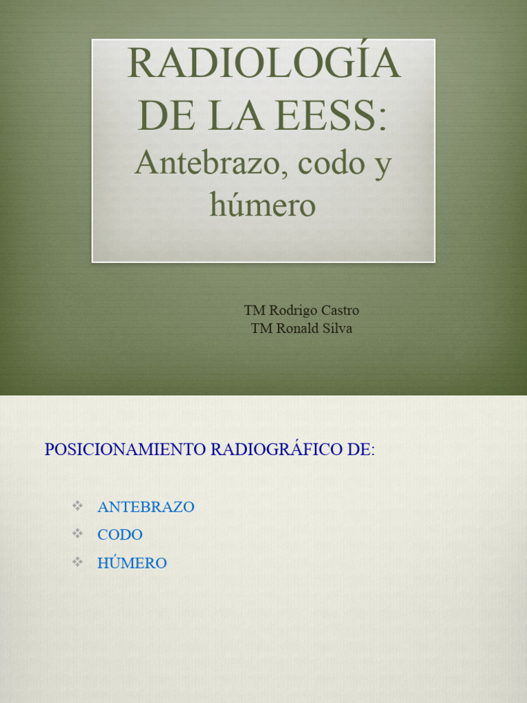 Radiología de Antebrazo, Codo y Húmero | PDF | Codo | Mano