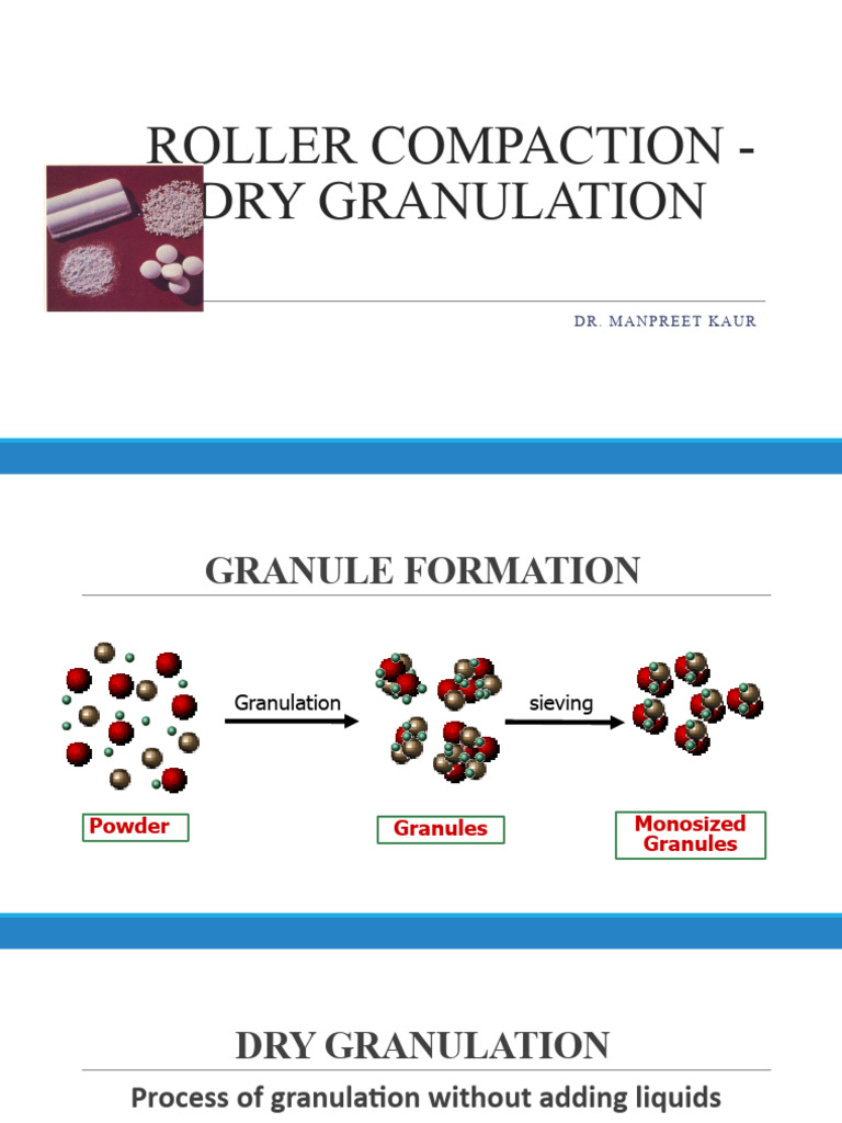 Roller Compaction - Dry Granulation | PDF | Tablet (Pharmacy) | Materials