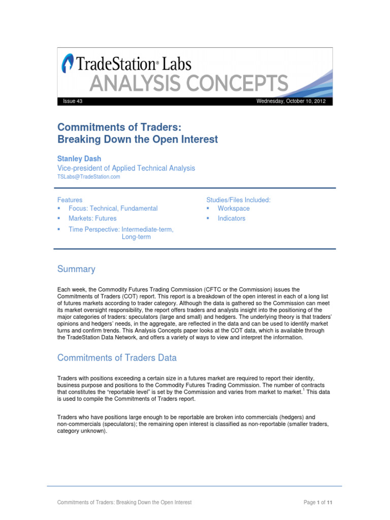 Commitments of Traders Final | PDF | Futures Contract | Hedge (Finance)