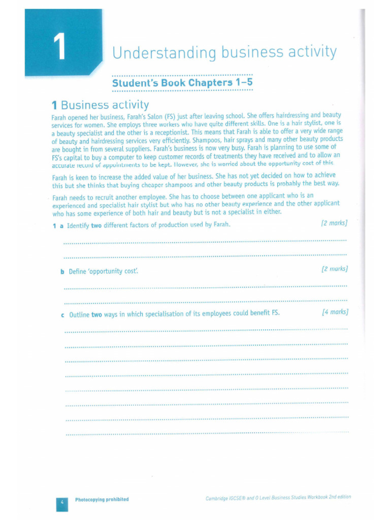 Section 1 Workbook | PDF