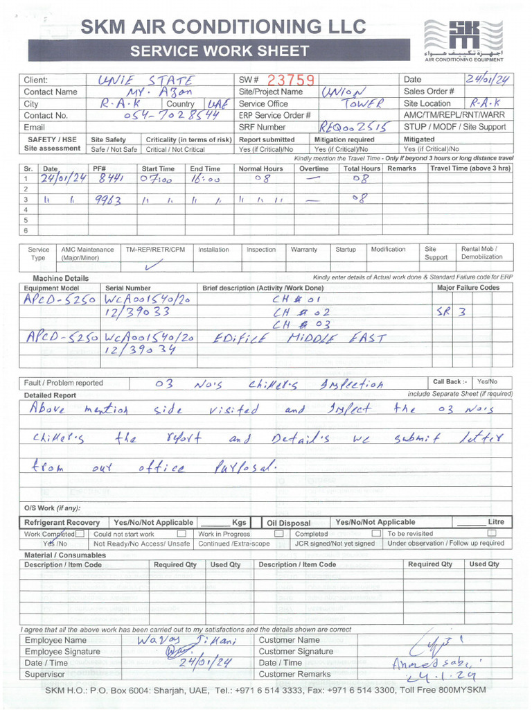 SKM Inspection Report | PDF