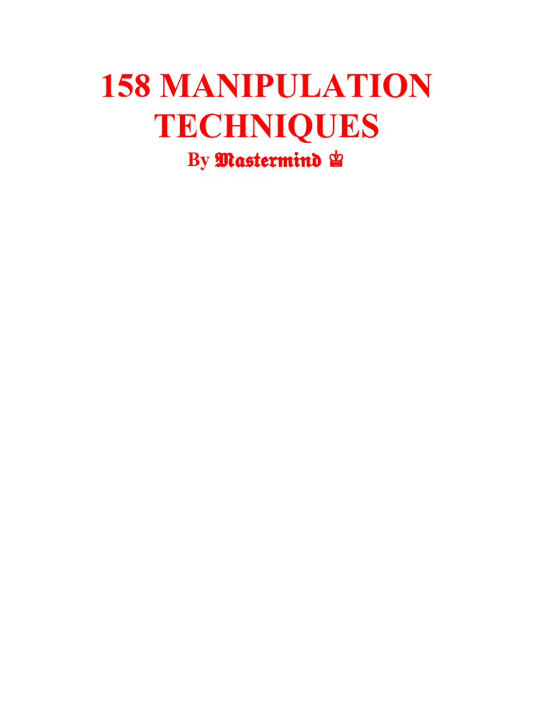 158 MANIPULATION | PDF | Dionysus
