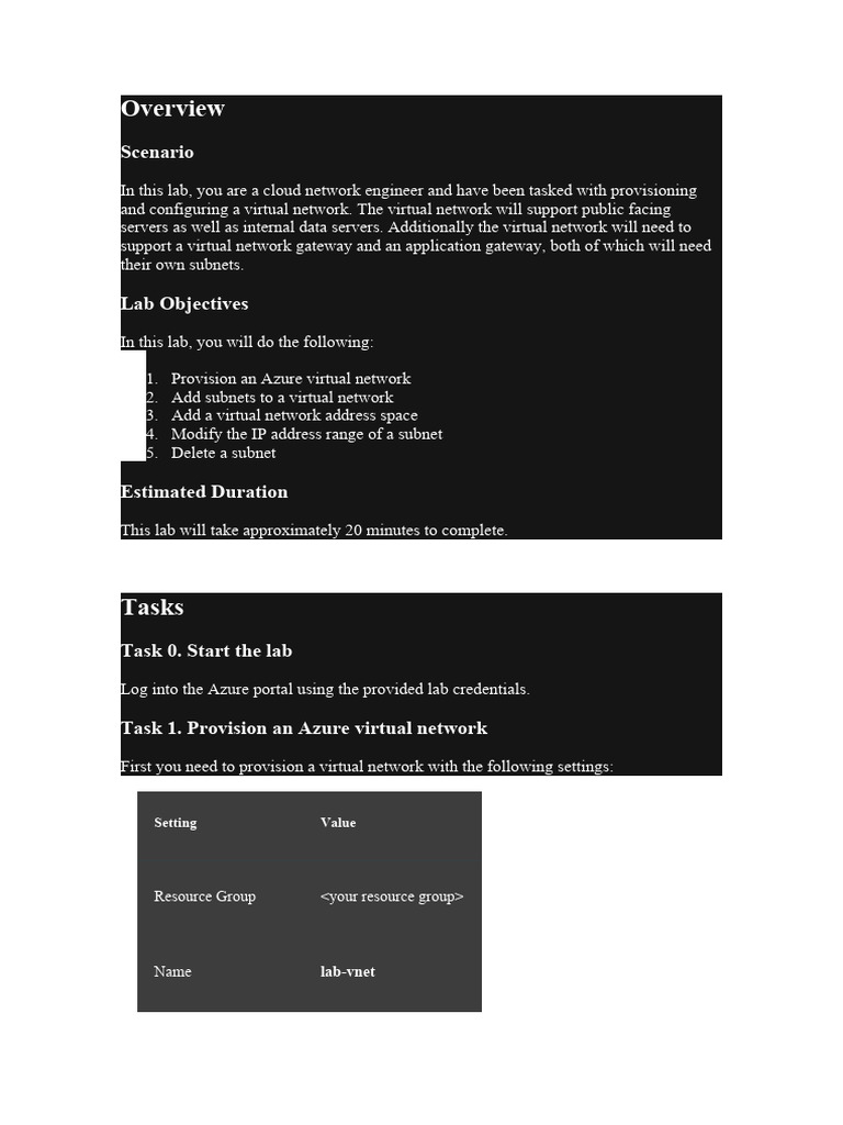 Provision & Extend An Azure Virtual Network | PDF | Computer Network | Active Directory