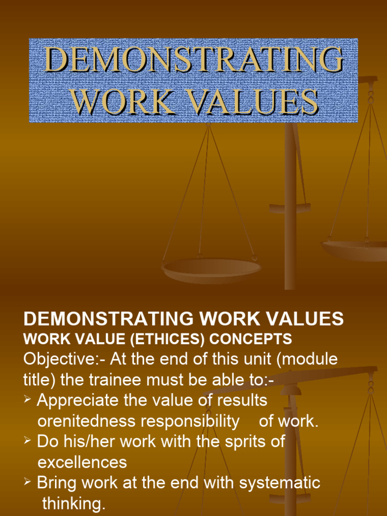 Demonstrating Work Value | PDF | Mind | Psychology