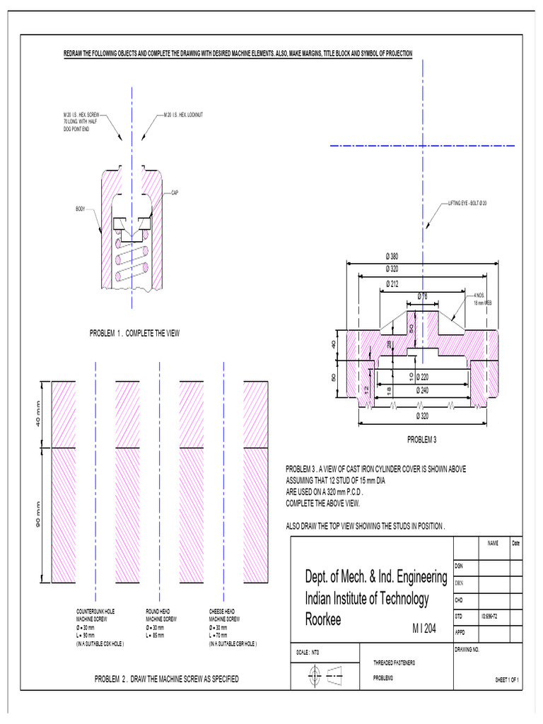 Tutorial 4 | PDF | Screw | Manufactured Goods