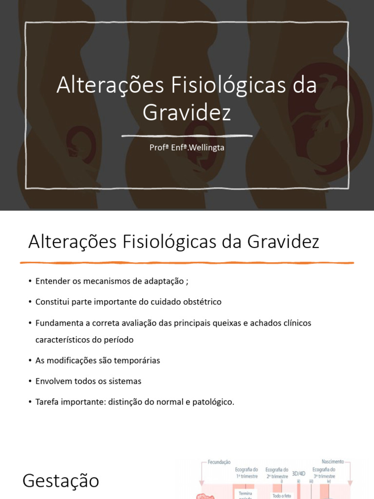 Alterações Fisiológicas Da Gravidez | PDF | Gravidez | Sistema reprodutivo