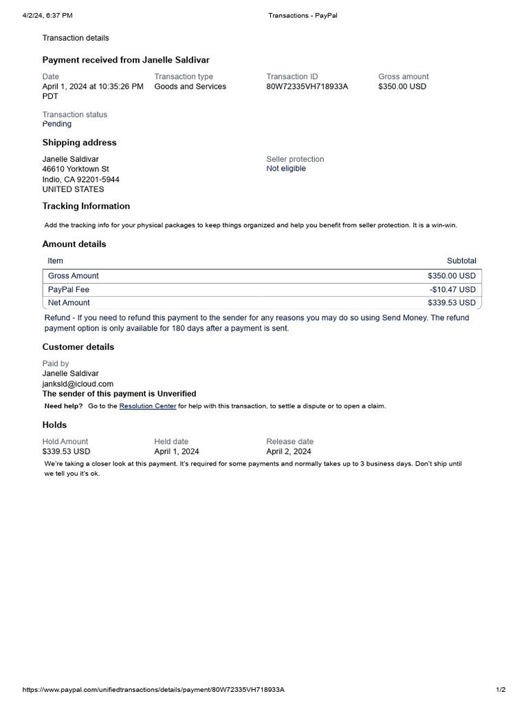 Transactions - PayPal | PDF | Pay Pal | Payments