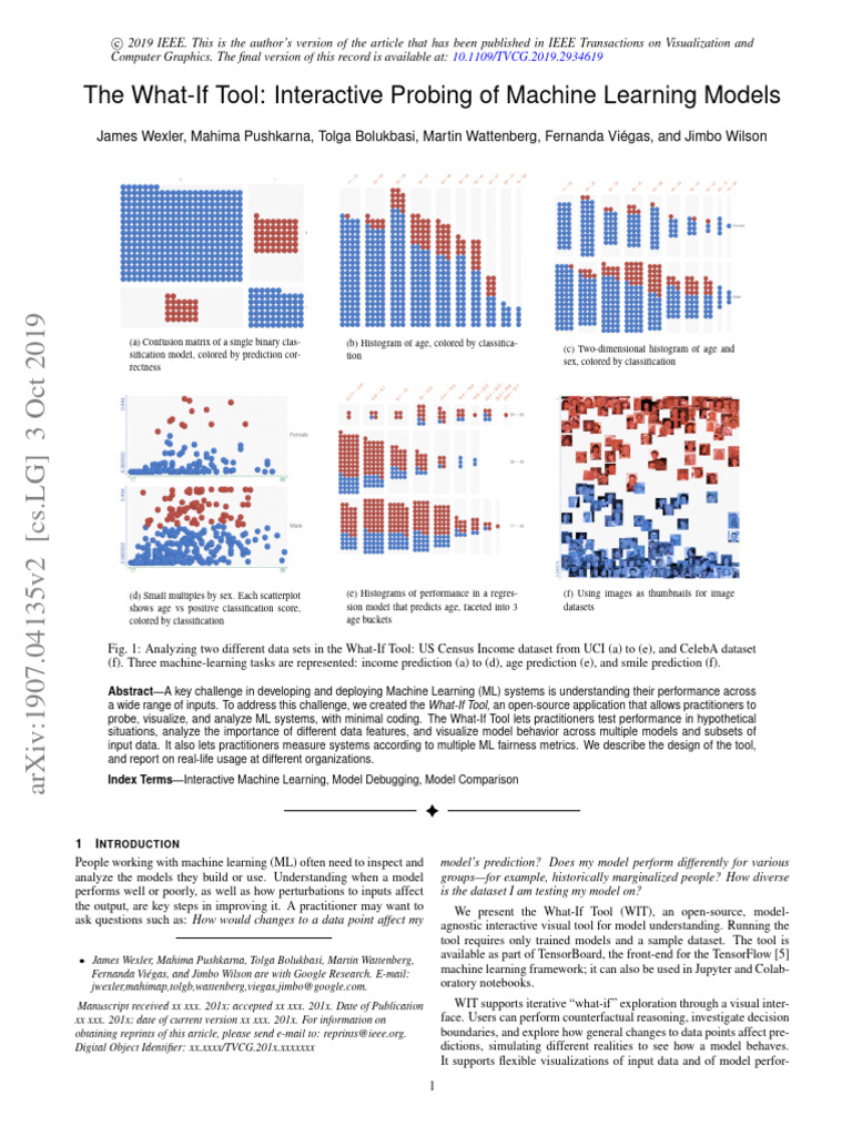 Google What If Tool | PDF | Machine Learning | Statistical Classification