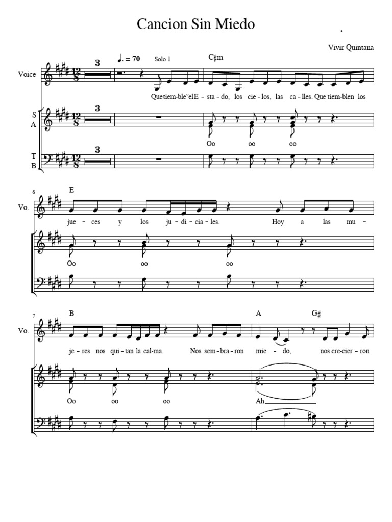 Cancion Sin Miedo | PDF